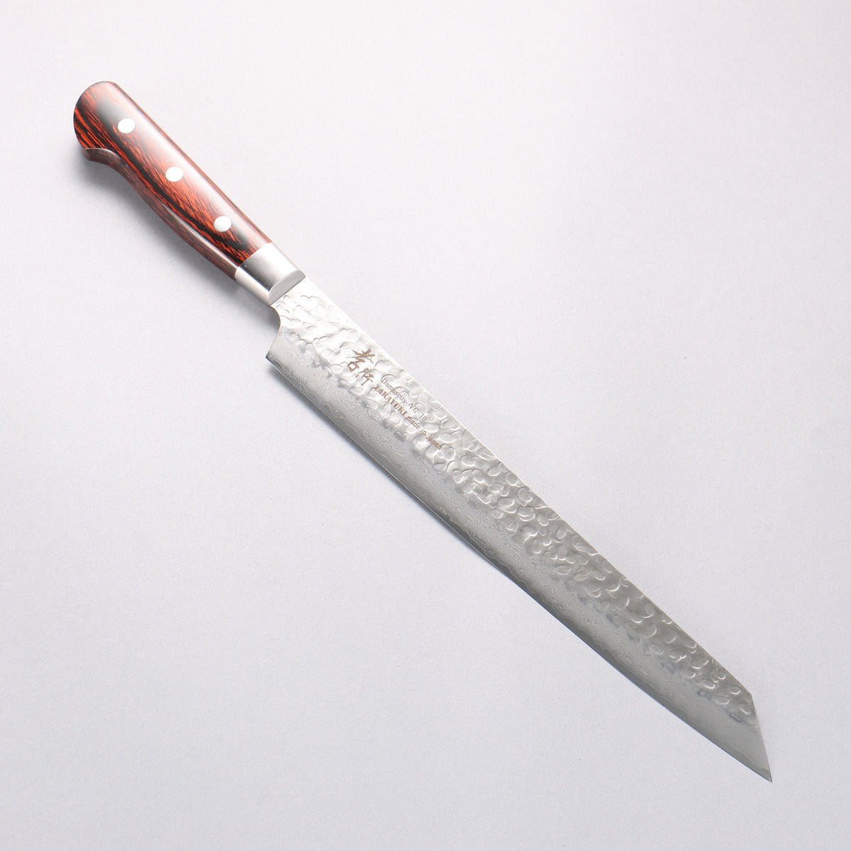 Sakai Takayuki VG10 33 Layer Damascus Kengata Yanagiba 270mm Mahogany – Seisuke Knife