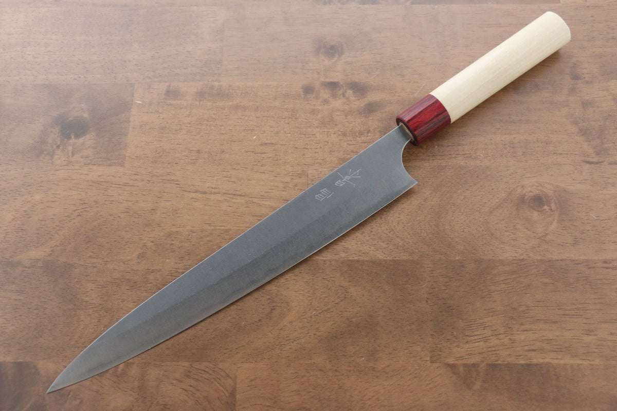 Masakage Yuki White Steel No.2 Nashiji Sujihiki 270mm Magnolia Handle – Seisuke Knife