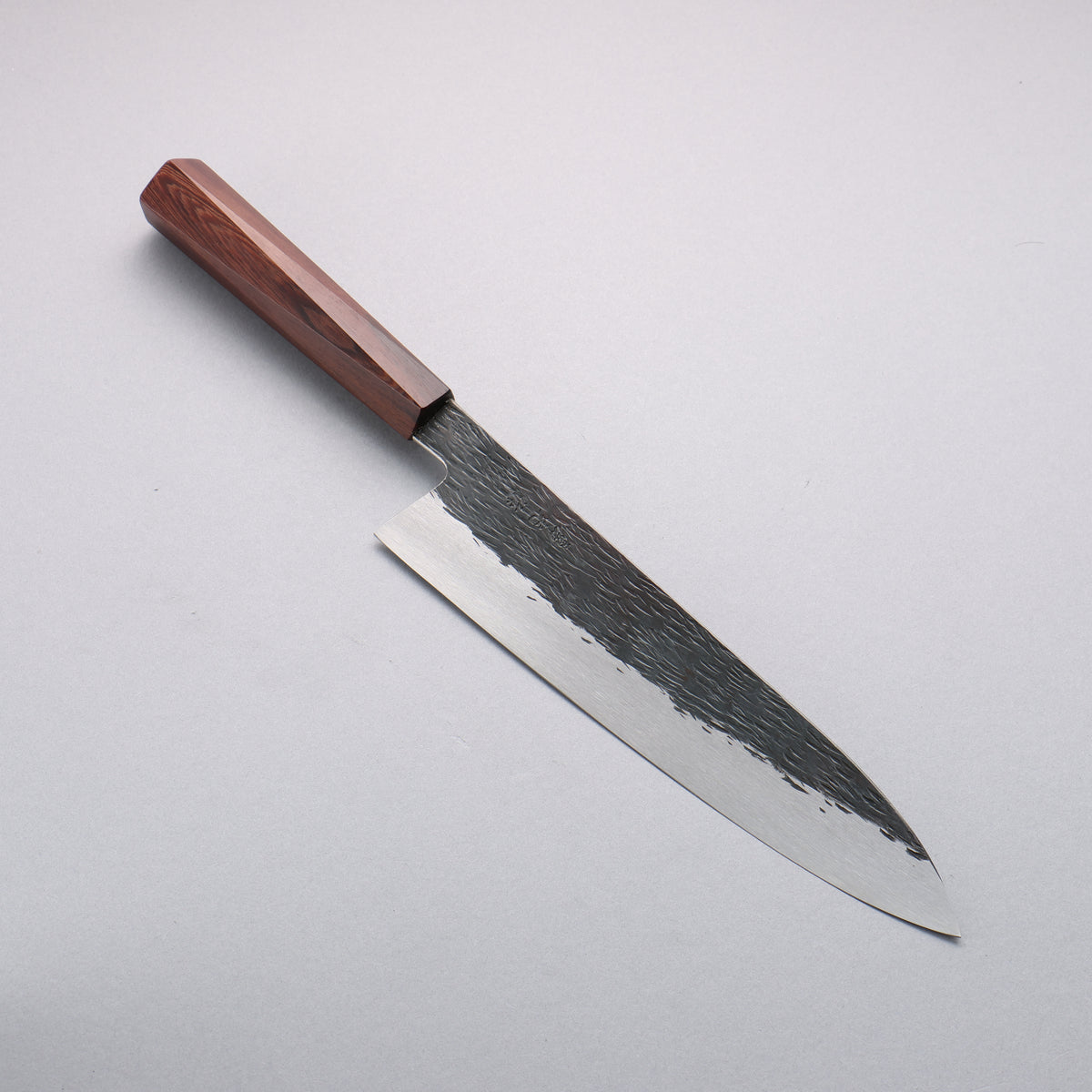 Isamitsu Abe Blue Super Hammered Black Finished Gyuto 240mm Purple Bom ...