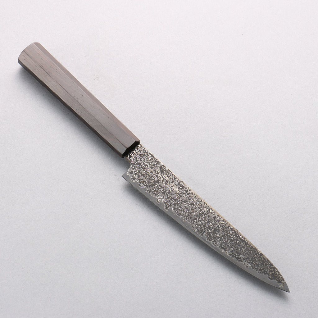 Seisuke SG2 Black Damascus Migaki Finished Petty-Utility 150mm Ebony W