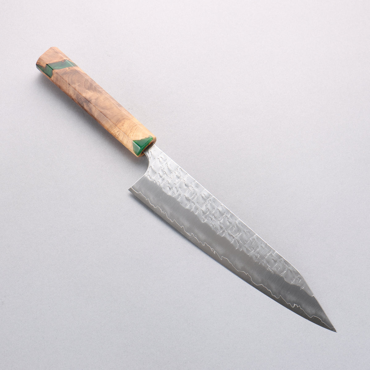 Yoshimi Kato New Pattern SG2 Hammered Kiritsuke Gyuto 210mm Olive Tree ...