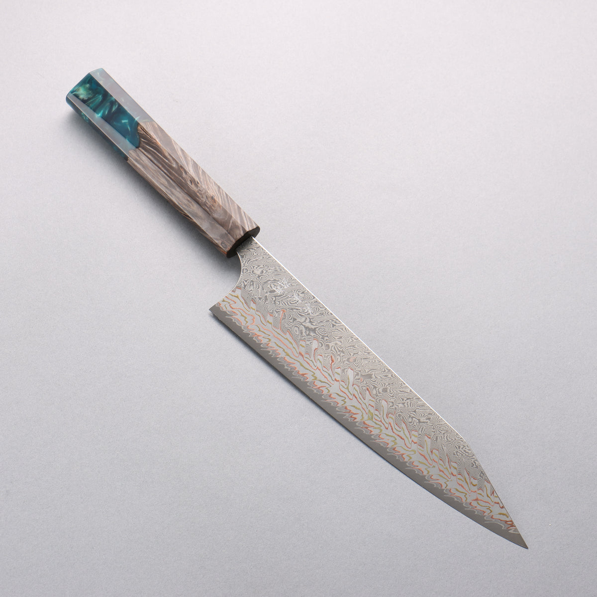 Yoshimi Kato VG10w Colored Damascus Kiritsuke Gyuto 210mm Black Stabil ...