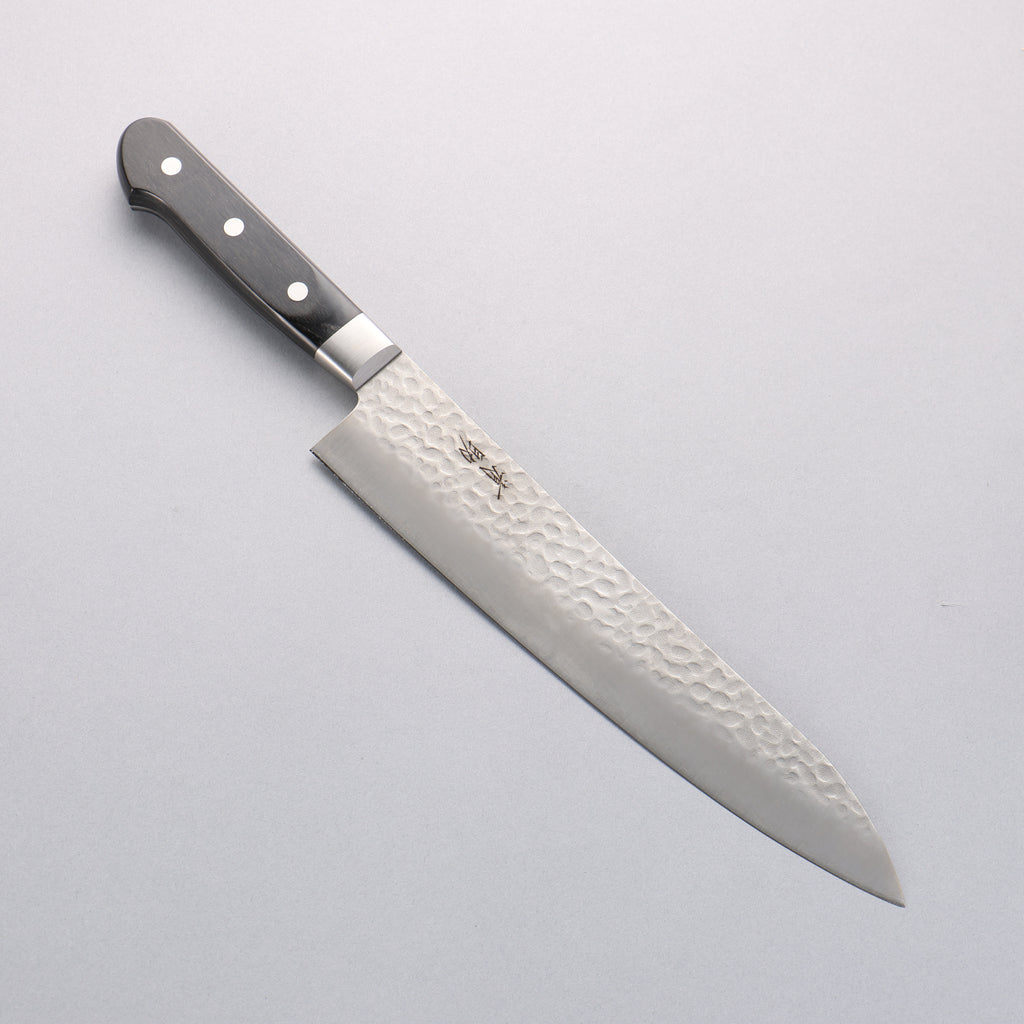 Seisuke AUS8 Hammered Gyuto 240mm Black Pakka wood Handle