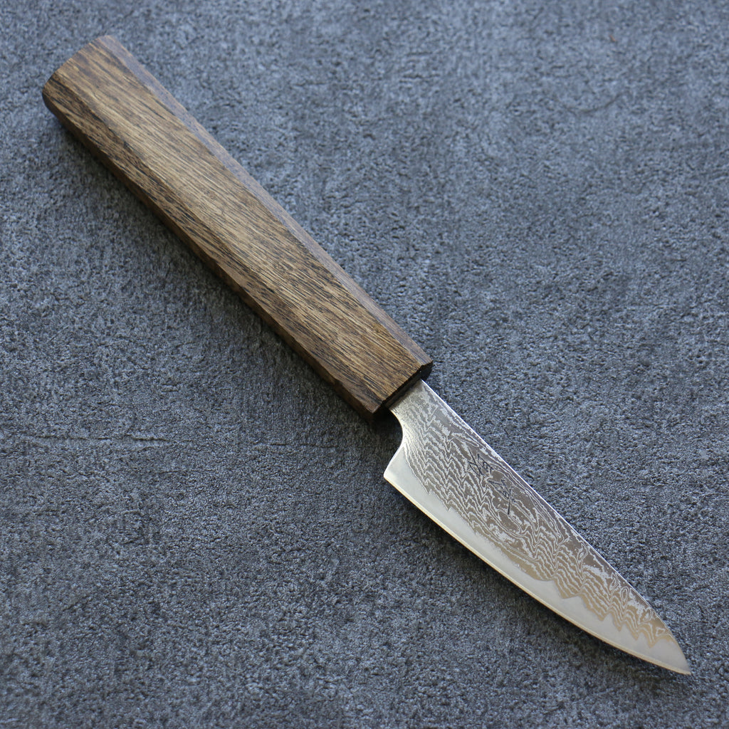 Seisuke Nami AUS10 Mirrored Finish Damascus Petty-Utility 80mm Oak Han