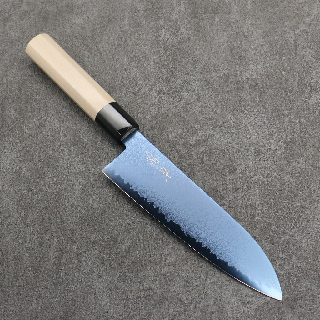 Seisuke VG10 Ion plating Damascus Santoku 180mm Magnolia Handle
