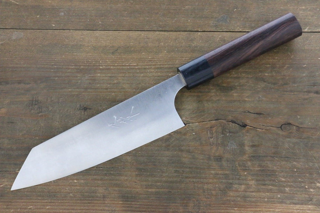 Shungo Ogata White Steel No.2 Damascus Bunka 165mm Shitan Handle